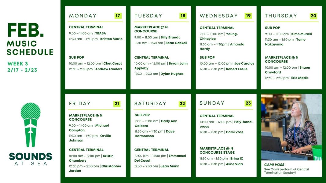 Live Music Schedule | Port of Seattle