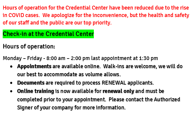 Renewal Badge Process | Port of Seattle